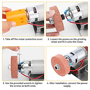 CAMXTOOL Mini Belt Sander - Power Belt Sanders, Small Bench Belt Sander Machine,7 Gear Adjustable Speed Electric Belt Sander for Metal Working, Knife Making Kits, Knife Grinder, DIY Woodworking,