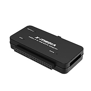 X-MEDIA XM-UB2235S USB 2.0 to IDE SATA Adapter Converter, External Hard Disk Reader/Adapter - Support 2.5/3.5-Inch HDD/SSD Hard Disk Drive