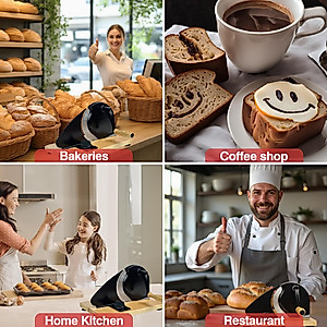 Manual Bread Slicer Versatile Hand-Crank Bread Slicer Manual Rotary Bread Slicer stainless steel slices for Butter, Chocolate, Sausage etc Adjustable Width 0.78'' for Homemade & Commercial Use