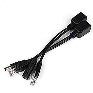 5 Pairs Passive PoE Injector and PoE Splitter Kit with 5.5x2.1 mm DC Connector RJ45 Power Over Ethernet