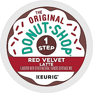 The Original Donut Shop One-Step Red Velvet Latte, Keurig Single Serve K-Cup Pods, 20 Count