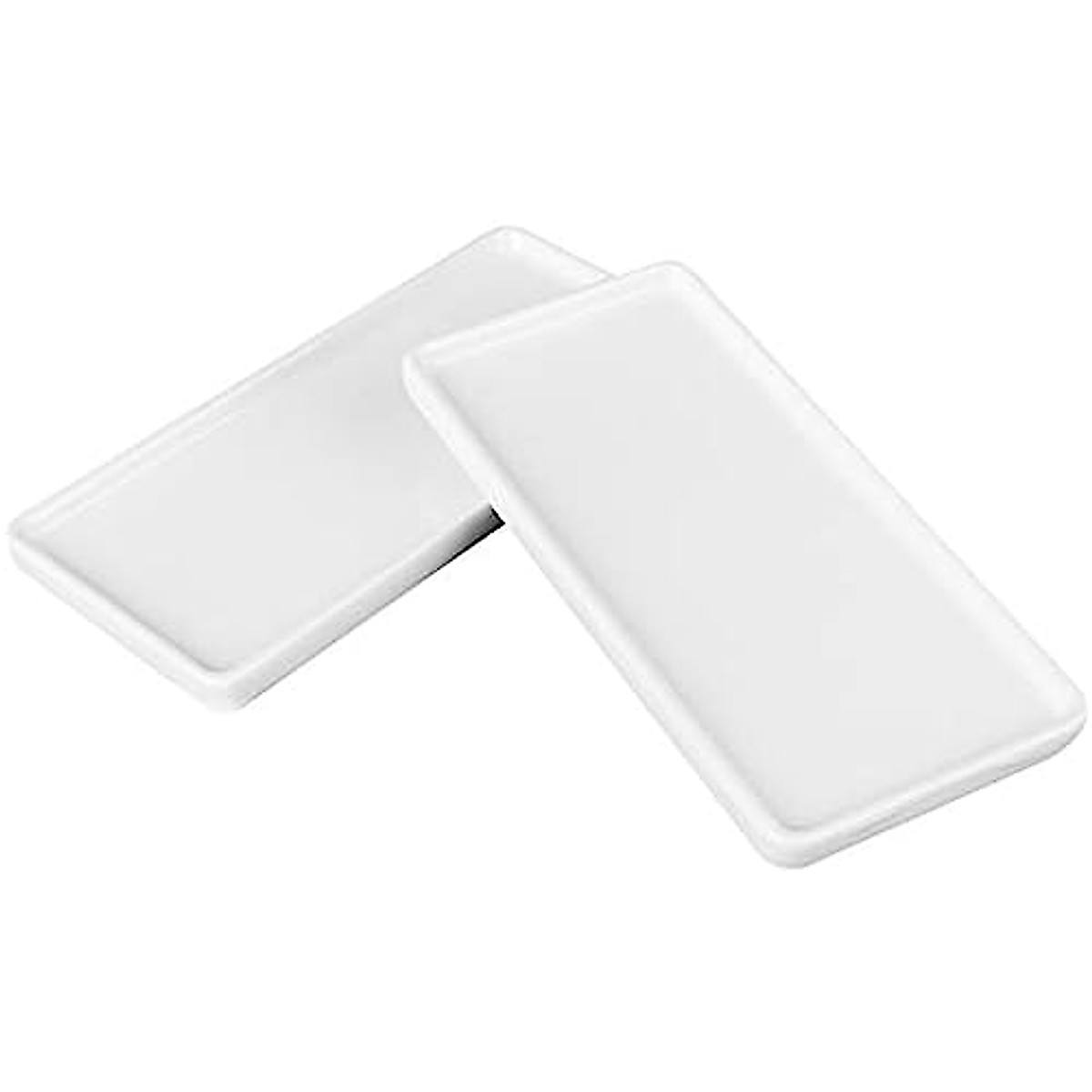 EdirFtra 2Pcs Porcelain Bowl Sanitary Plate Palette Bathroom Ceramic Floor Storage Rectangular Ceramic Holder for Bar KTV Hotel Home