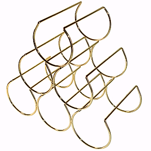 Gold Wine Rack - Wire Wine Rack - Bar Cart Decor - Bar Cart Accessories - Wine Racks Countertop - Gold Kitchen Accessories - Table Top Wine Rack - Freestanding Wine Rack - Modern Century Wine Rack