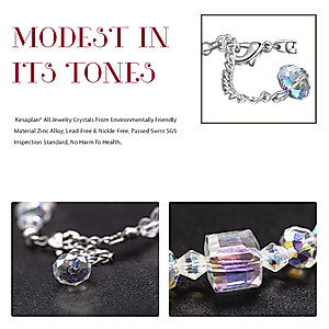 KesaPlan Elemental Crystal Bracelet for Women Girl, Adjustable Link Bracelet, Jewelry Gifts for Friends and Lovers, Christmas Birthday Gifts for Mom (Colorful)