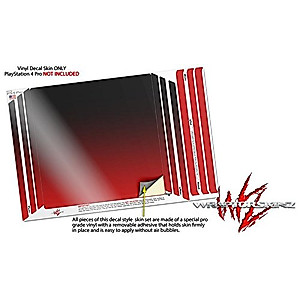 WraptorSkinz PS4 Pro Skin Smooth Fades Red Black - Decal Style Skin Wrap fits Sony PlayStation 4 Pro Console