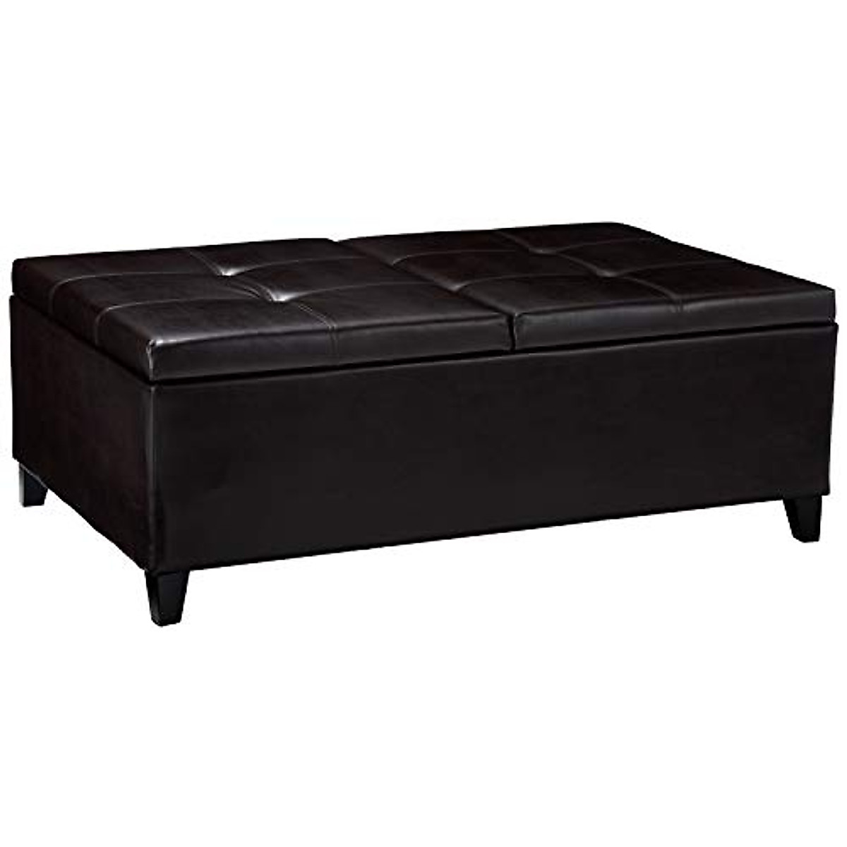 Christopher Knight Home Lanister PU Storage Ottoman, Medium, Brown