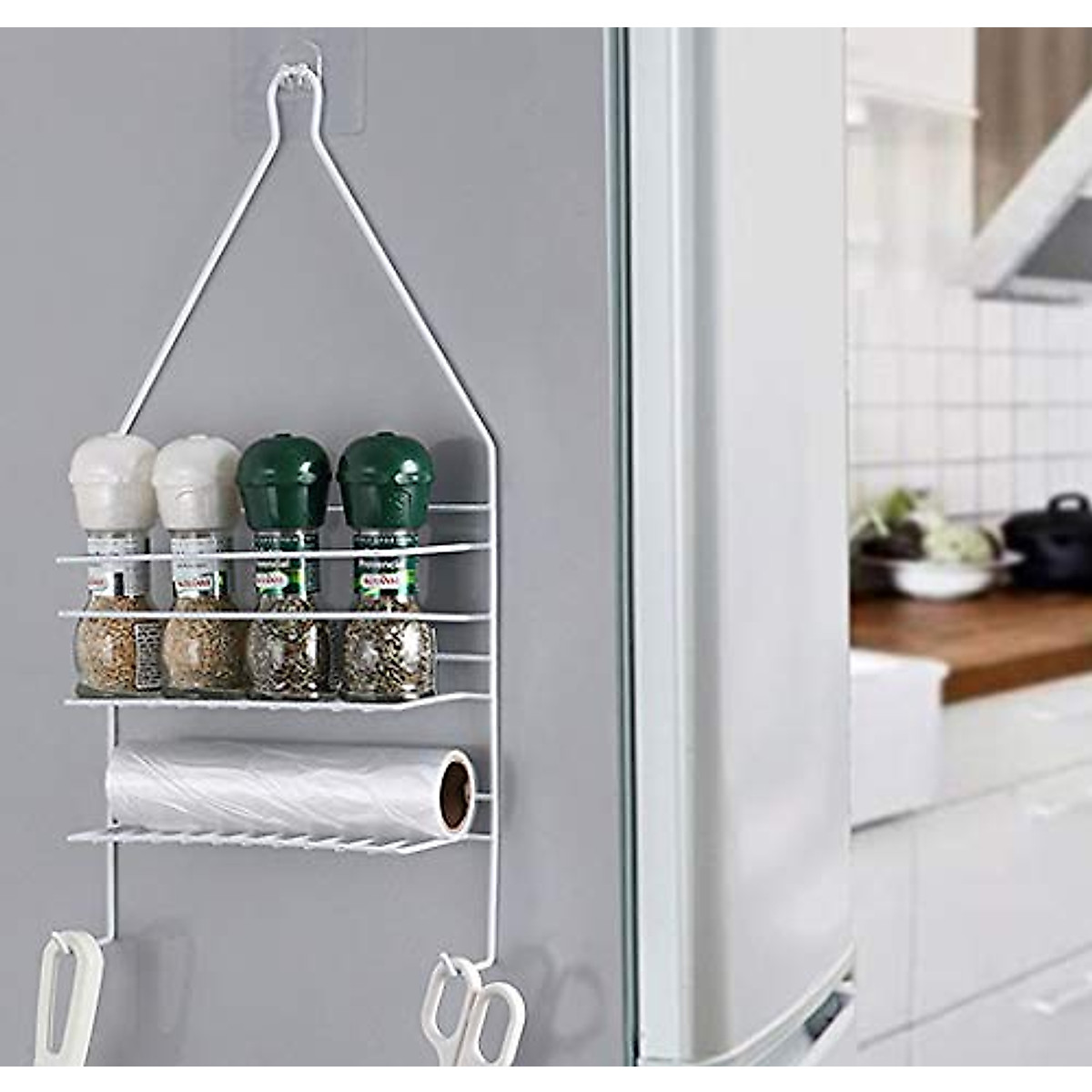 R FLORY 2 Tier Shower Rack Caddy Bathing Shelf Shower Head Hanging Rack Wall Mount Bathroom Room Saver Container …