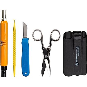 Jonard Tools TK-50 5 Piece Telecom Installer Kit with Can Wrench, Splicing Knife, Scissors, Probe Pick, and Tool Pouch