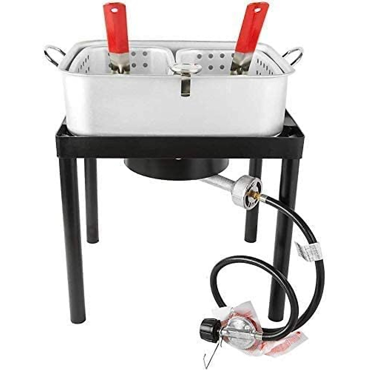 Dual 2 Basket Deep Fryer-Propane Cooker-Fry Fish/Chicken Outdoor 18 QT. Oil