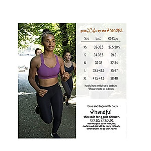 Handful Women's Y-Back Maximum Support Racerback Sports Bra with Removable Pads, Wire Free Yoga Bra, Have It All Honey, Large