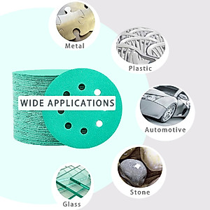 5 Inch 8 Holes Hook and Loop Sanding Discs,400/600/800/1000/1200/2000 Fine Grits Assortment, Sanding Film Replaces Sandpaper to Match Orbital Sanders for Wood,Metal and Automotive Paint.