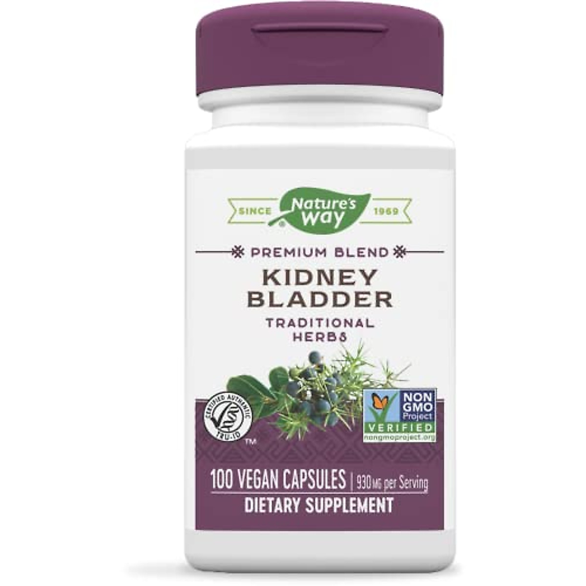 Nature's Way Kidney Bladder, Traditional Herbs Supplement, 930mg Per Serving, 100 Vegan Capsules