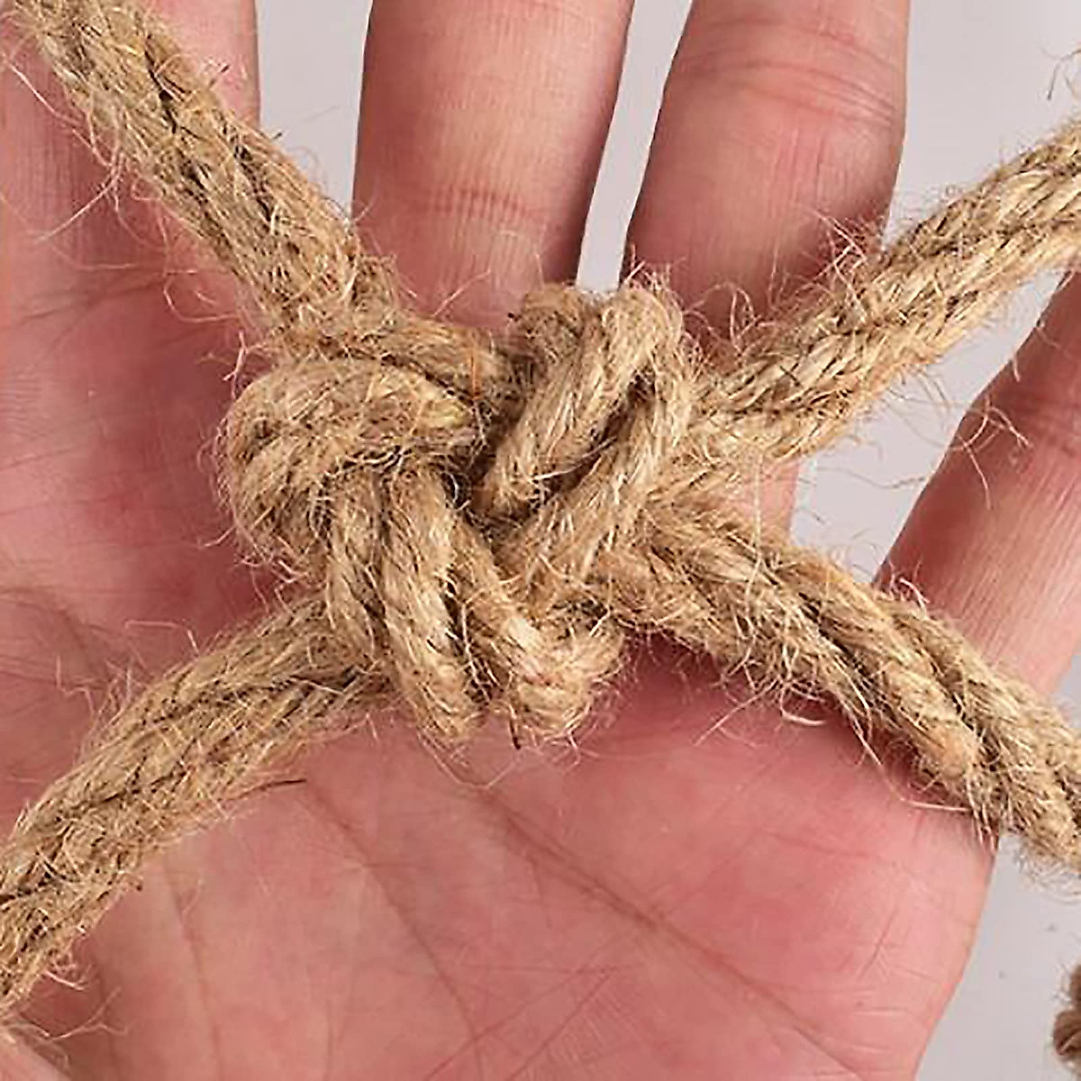 Hemp Rope Net Children's Climbing Net Hand-woven Protective Net Children's Stair Balcony Railing Fence Playground Safety Net Mesh Width 10cm Rope Thickness 6mm Various Sizes Are Available(Size:5x10m)