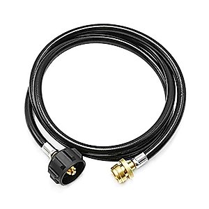 6FT Propane Adapter Hose 1lb to 20lb for Weber Q1200 Q1000 Gas Grill, for QCC1/Type1 Tank Connect to 1 lb Bulk Portable Appliances to 20 lb Propane Tank