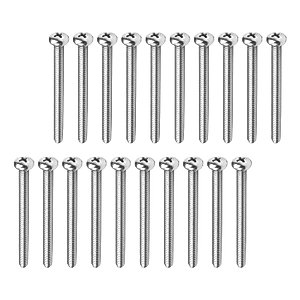 Yinpecly 25Pcs M5 x 60mm Machine Screws Pan Phillips Cross Head Screw 304 Stainless Steel Fasteners Bolts Silver Gray