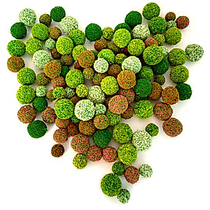 OrgMemory 120 Pcs Model Flower Trees, Model Scenery, Scenery Railroad Layout Scene Decoration Architecture Model Landscape Layout Cluster Flower Vegetation Mini Model Trees Flower