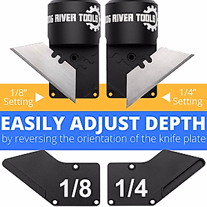 Dog River Tools Drag Knife Cutter for CNC 1/2" Stem with 2 Blade Depth Positions