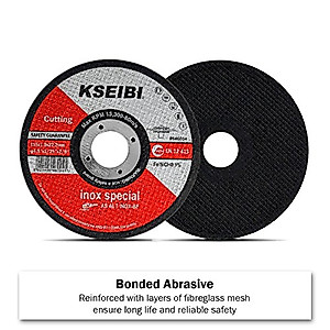 KSEIBI 50 Pack 4 1/2 Cut Off Wheels for Cutting Metal Stainless Steel 0.040" Thickness, 7/8" Arbor, Type 41 Ultra Thin Angle Grinder Wheel 646004 Cut-Off Disc