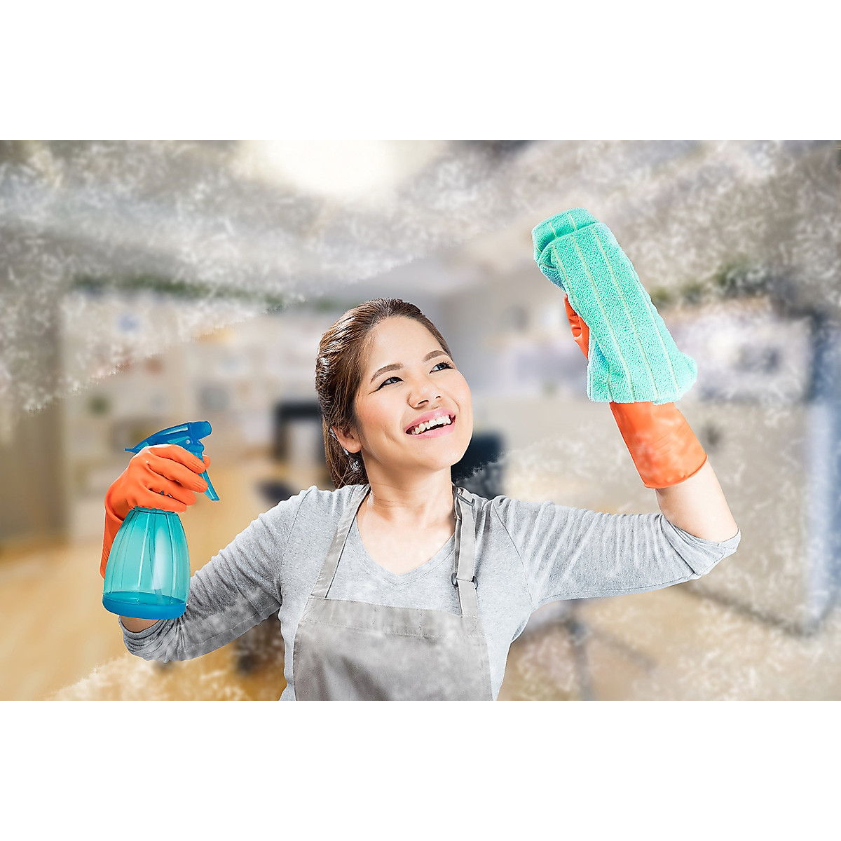 Empty Spray Bottles - 12 Oz Refillable Sprayer - pack of 3 - for Essential Oil, Water, Kitchen, Bath, Beauty, Hair, and Cleaning - Durable Trigger Sprayer with Mist & Stream Modes