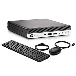 HP Micro Desktop Computer 800 G3 Elitedesk Mini Business PC, Intel Quad Core i5-6500T,16GB DDR4 RAM 512GB SSD,WiFi Type-C Port, New Wired Keyboard Mouse, Windows 10 Pro 64-bit (Renewed)