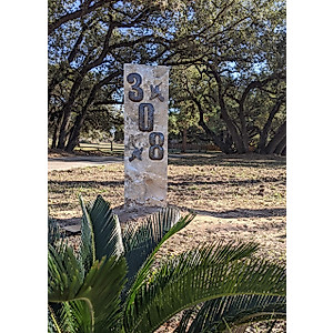 Metal House Numbers, Haiti Recycle Oil Drums, 7.62 Inches, Home Decor, Curb Appeal, Haitian (2)