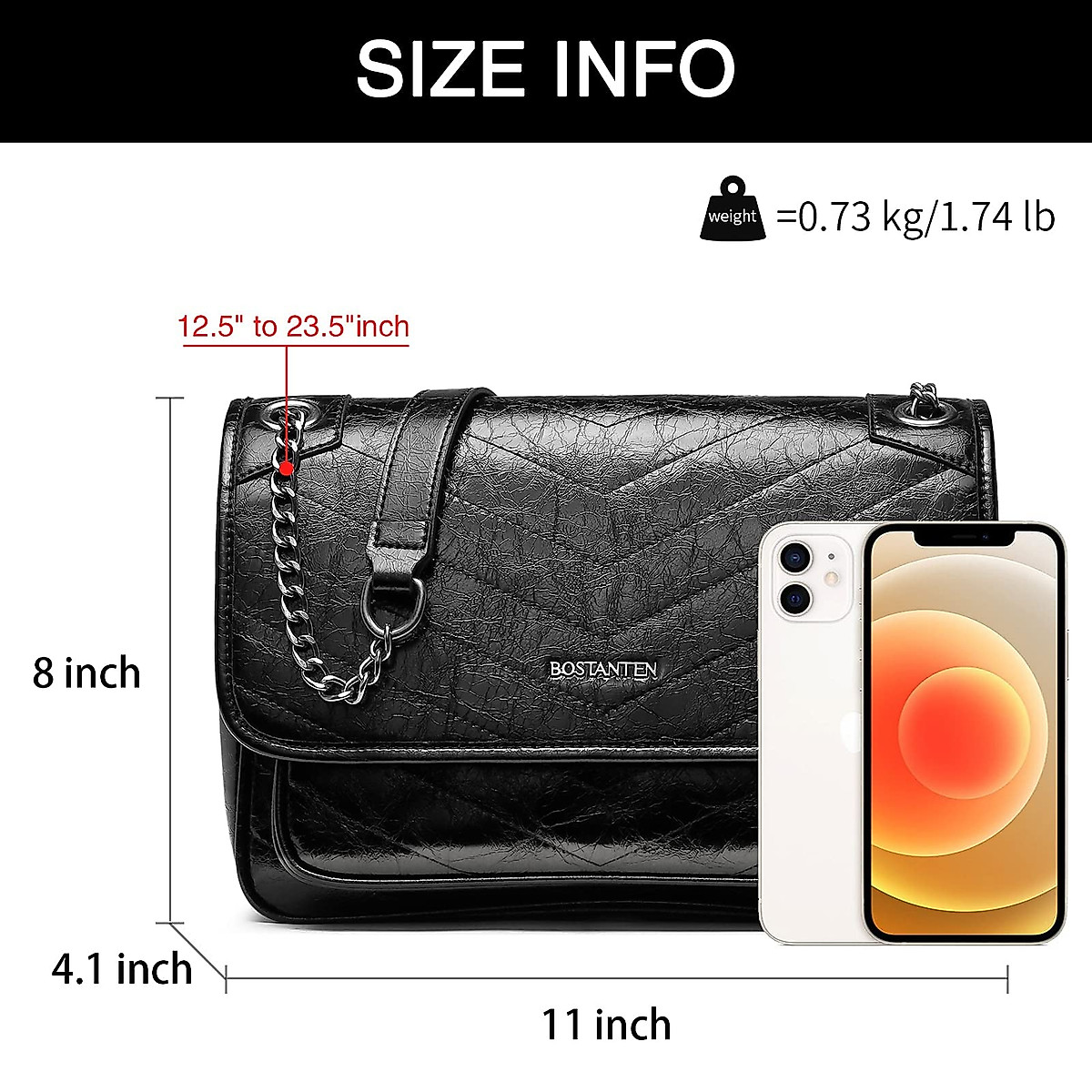 BOSTANTEN Shoulder Bags for Women Genuine Leather Designer Purses Handbags Small Top Handle Satchel Bags