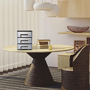 Cabilock Closet Mini Office Supplies Pen Organizer Storage Plastic Drawers 3 Drawer Storage Organizer Plastic s Plastic Drawers Organizer Small Drawer Hat Rv Black Stationery Organizer