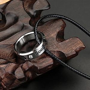 Taurus Zodiac Rings Necklace 12 Constellation Horoscope Distance Beaded Bracelet Necklace for Women Men Christmas Jewelry