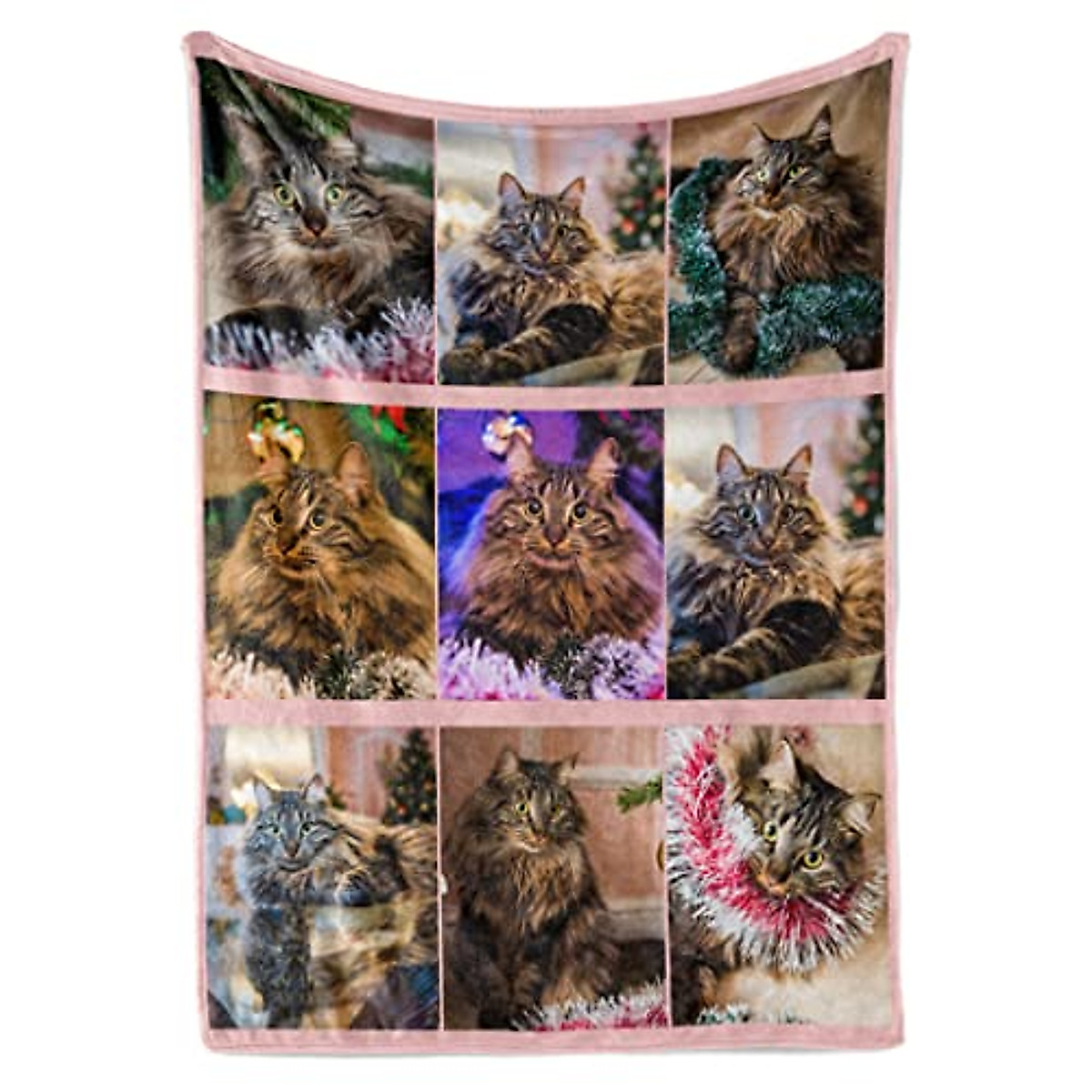 Personalized Photo Blanket | Picture Collage with Text | Custom Blanket for Kids, Babies, Adults | Personalized Blanket for Couch, Sofa | Blanket Gift for Birthday & Christmas (9Pictures - Fleece)