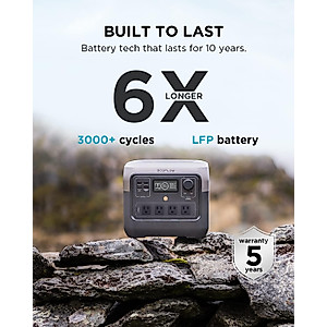EF ECOFLOW Portable Power Station RIVER 2 Pro, 768Wh LiFePO4 Battery, 70 Min Fast Charging, 4X800W (X-Boost 1600W) AC Outlets, Solar Generator for Outdoor Camping/RVs/Home Use Black