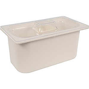 Carlisle FoodService Products CM110202 Coldmaster ABS Third Size Food Pan, 4 qt Capacity, 12.68" Length x 6.89" Width x 6.01" Height, White