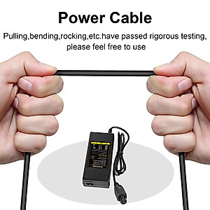 Fancy Buying 42V 2A 3-Prong Inline Connector Battery Charger for 10S Lithium Battery Power Cord Supply, Battery Charger for Electric Scooter