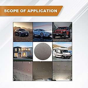 Car Roof Headliner Repair Kit Rivets Repair Button Interior Ceiling Cloth Fixing Repair Buckle with Installation Tool 60Pcs (Grey Grid)