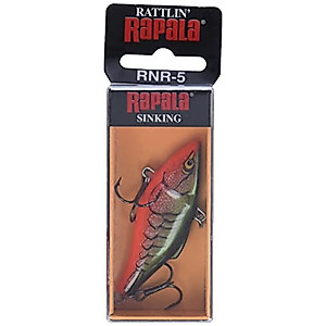 Rapala Rattlin 05 Fishing lure (Red Crawdad, Size- 2)