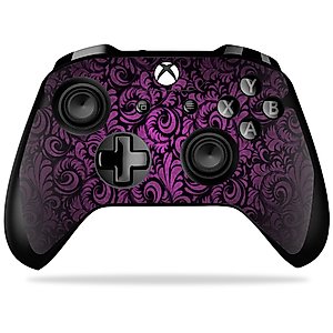 MightySkins Skin Compatible with Microsoft Xbox One X Controller - Purple Style | Protective, Durable, and Unique Vinyl Decal wrap Cover | Easy to Apply, Remove, and Change Styles | Made in The USA