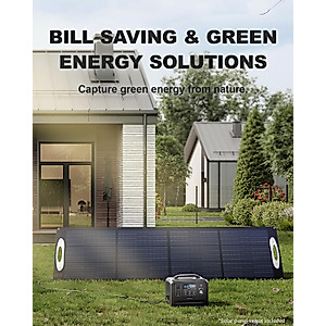 VDL Portable Power Station 1200W/960Wh Solar Generator, HS1200 LiFePO4 Battery Generator 3500 Cycles Fully Charged 1.5 Hours, 4x110V Pure Sine Wave AC Outlet for UPS, Outdoor, Camping, RV, Emergency