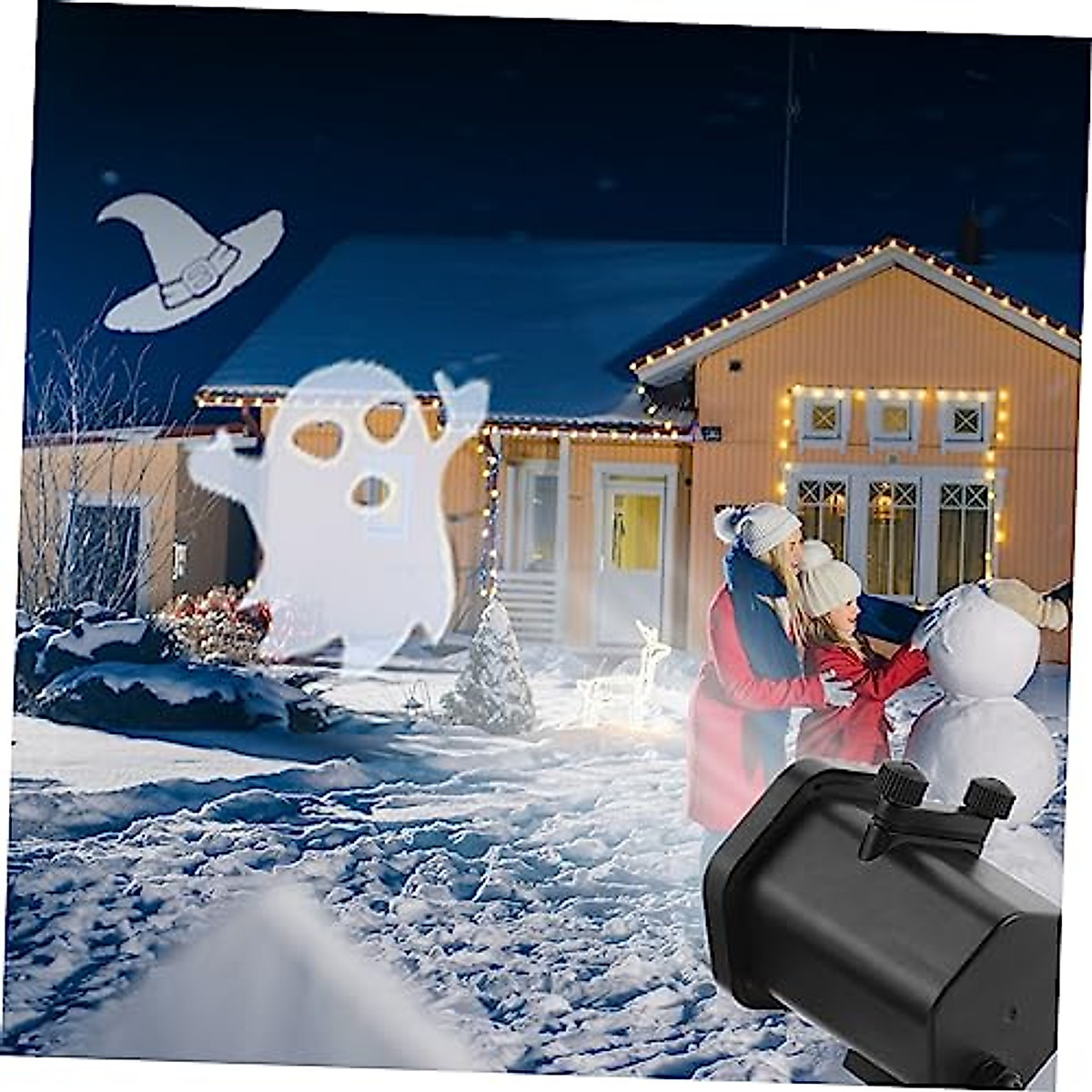 DOITOOL 1 Set Christmas Halloween Projector Lights Christmas Window Projector Christmas Lights Outdoor Projector Projection Lamp Animation Projection Lamp Portable Outdoor Projection Lamp