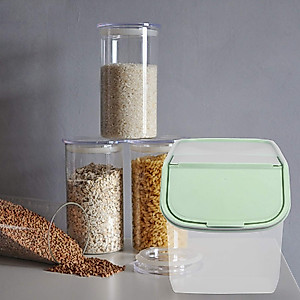 Pet Food Storage Containers Rice Storage Container Airtight Food Storage Bin with Lid Dry Food Cereal Container Dispenser Pantry Storage for Kitchen Green Food Storage Containers