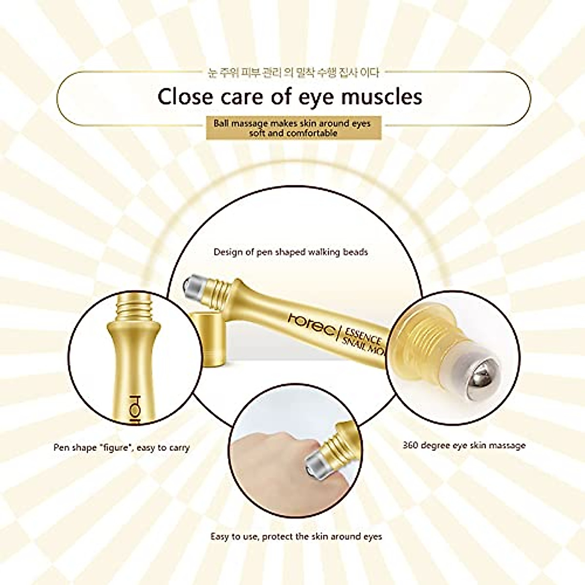 Talkyo Circl Eye Ball Dark Care Skin Remover Slide 15ML Firming Massage Snails Personal Skin Care Gel Eye Pads for Eyelash Extensions (A, One Size)