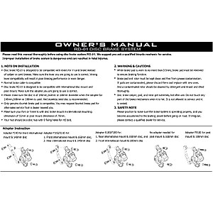 RUJOI Bike Disc Brake Kit, Aluminum Front and Rear Caliper, Full Aluminum Alloy Bicycle Brake Lever, 180mm Rotor, Mechanic Tool-Free Pad Adjuster for Road Bike, Mountain Bike