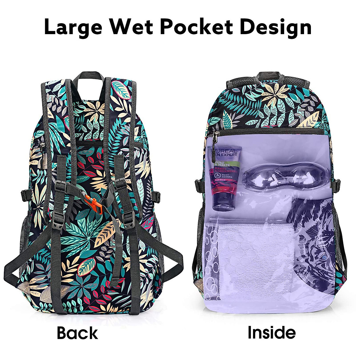 G4Free 40L Lightweight Packable Hiking Backpack, Waterproof Travel Daypack