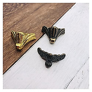 Household Furniture Hardware Hinges 1 Piece Of Vintage 3-color Jewelry Box Gift Box Wooden Box Corner Protector Foot Leg Spiritual Support Bracket DIY Craft Wooden Box (Color : 22)
