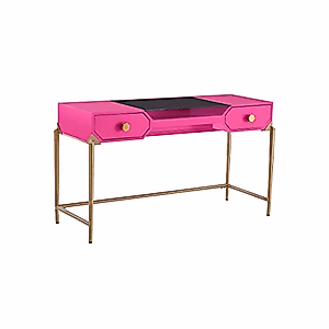 Bajo Pink Lacquer Desk - Pink