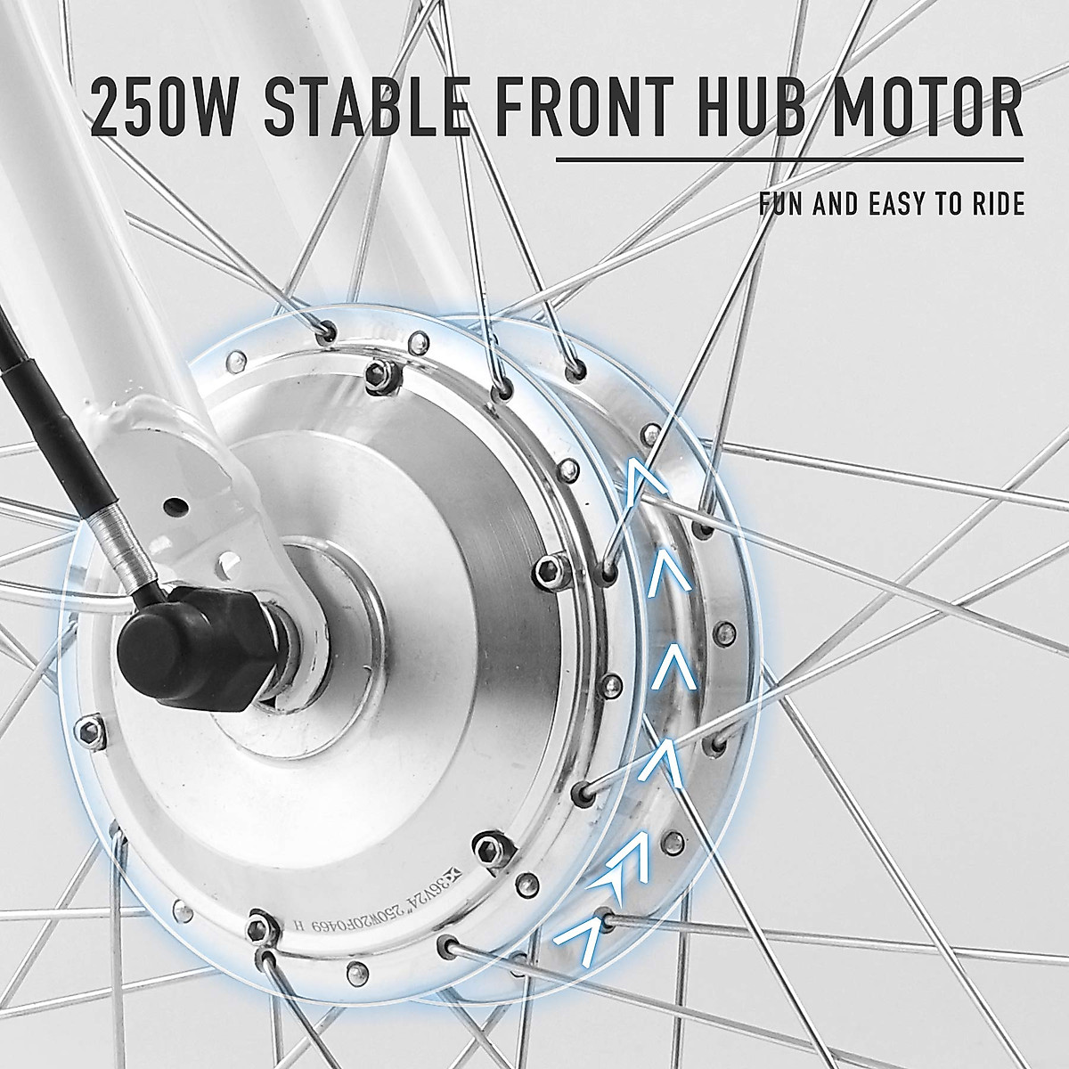 Viribus 24" 26" 3 Wheel Electric Bike for Senior, 250w Adults Electric Tricycle Trike, Three Wheel Ebike E Bicycle with Removable 36V 10Ah Lithium Battery, Motorized Trike with Basket for Women Men
