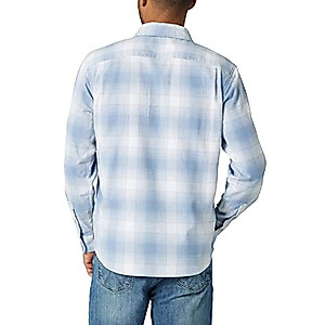 Wrangler Authentics Men's Cloud Flannel Woven Shirt, Faded Denim, Large