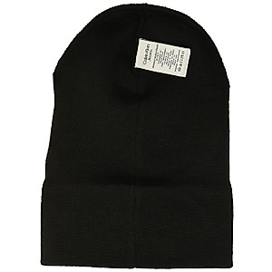 Calvin Klein Men's Cuff Hat, Black Big Logo, One Size