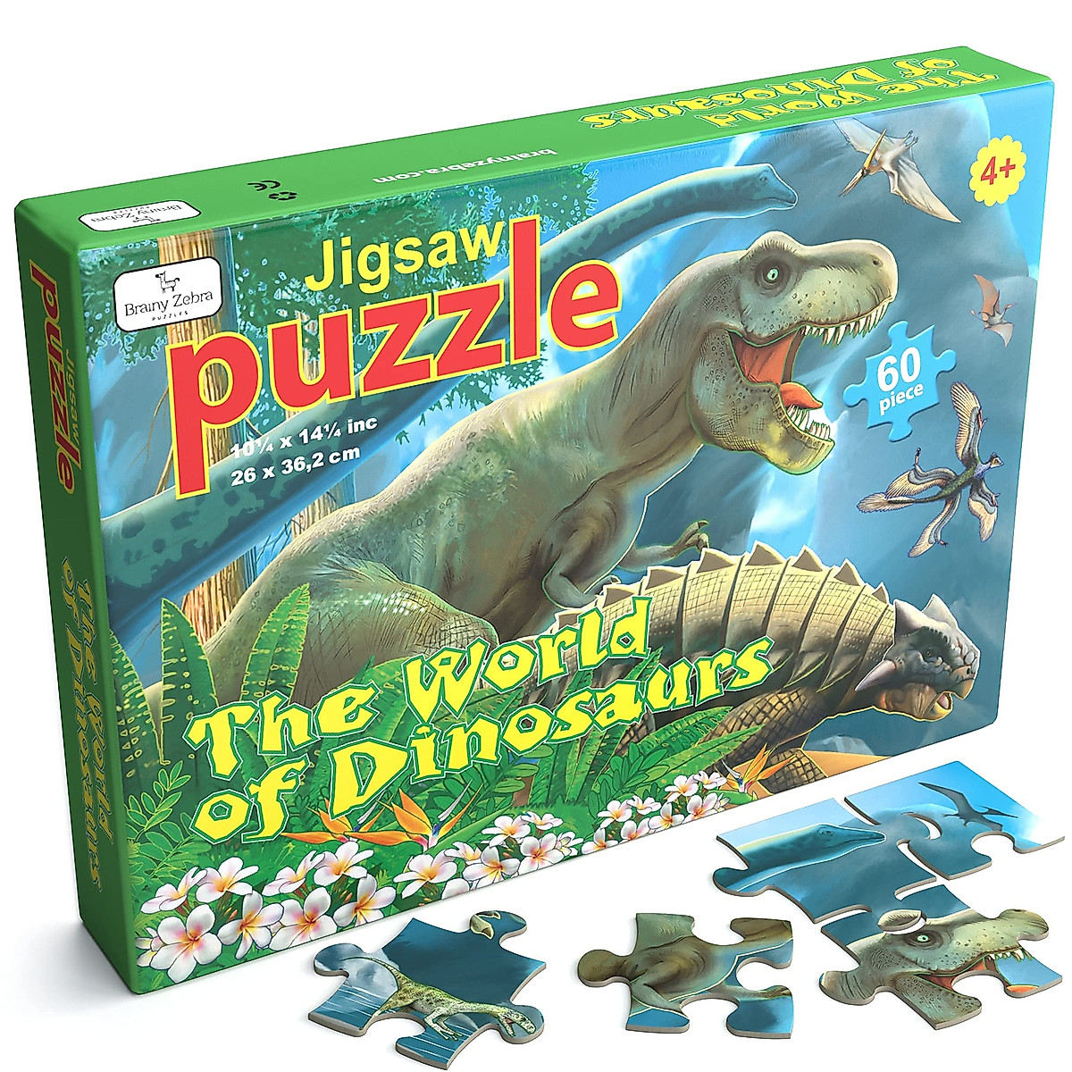 Planet of The Dinosaurs Jigsaw Puzzles for Kids Ages 4-8 | Fun & Entertaining Toys for Children | Epic Educational Birthday for Boys & Girls