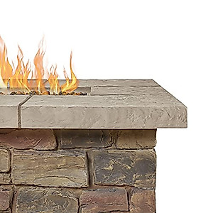 Real Flame C11812LP-BF Propane/Natural Gas, Sedona Rectangle Fire Table