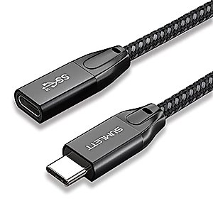 SUMLETT USB C Extension Cable, (2ft/0.6M) USB 3.1 Gen 2 Type C Male to Female Extender Cord Supports PD 100W/10Gbps/4K@60Hz Video Output for MacBook Pro/Air,iPad Pro 2018/2020,Galaxy S21/20/Note 20