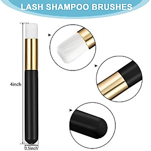 BUCICE Eyelash Extension Kit, 50ml Lash Shampoo Lash Mousse for Eyelash Extensions Cleanser, Lash Fan USB Handheld Air Conditioning Blower Fan, with Mascara Brushes Nose Brushes and Wash Bottle Set